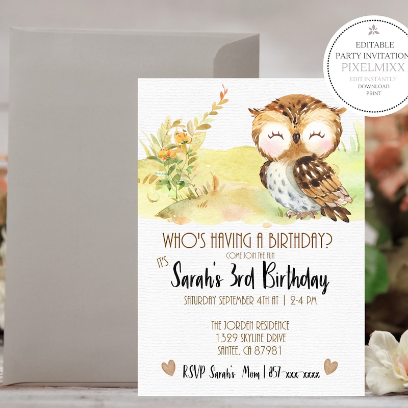 Owl Birthday Party - Etsy