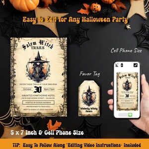 Vintage Halloween Invitation Dark Academia Halloween Party Template ...