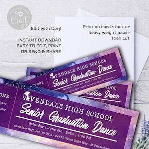 DIY Event Ticket Template Customizable Party Ticket Printable ...