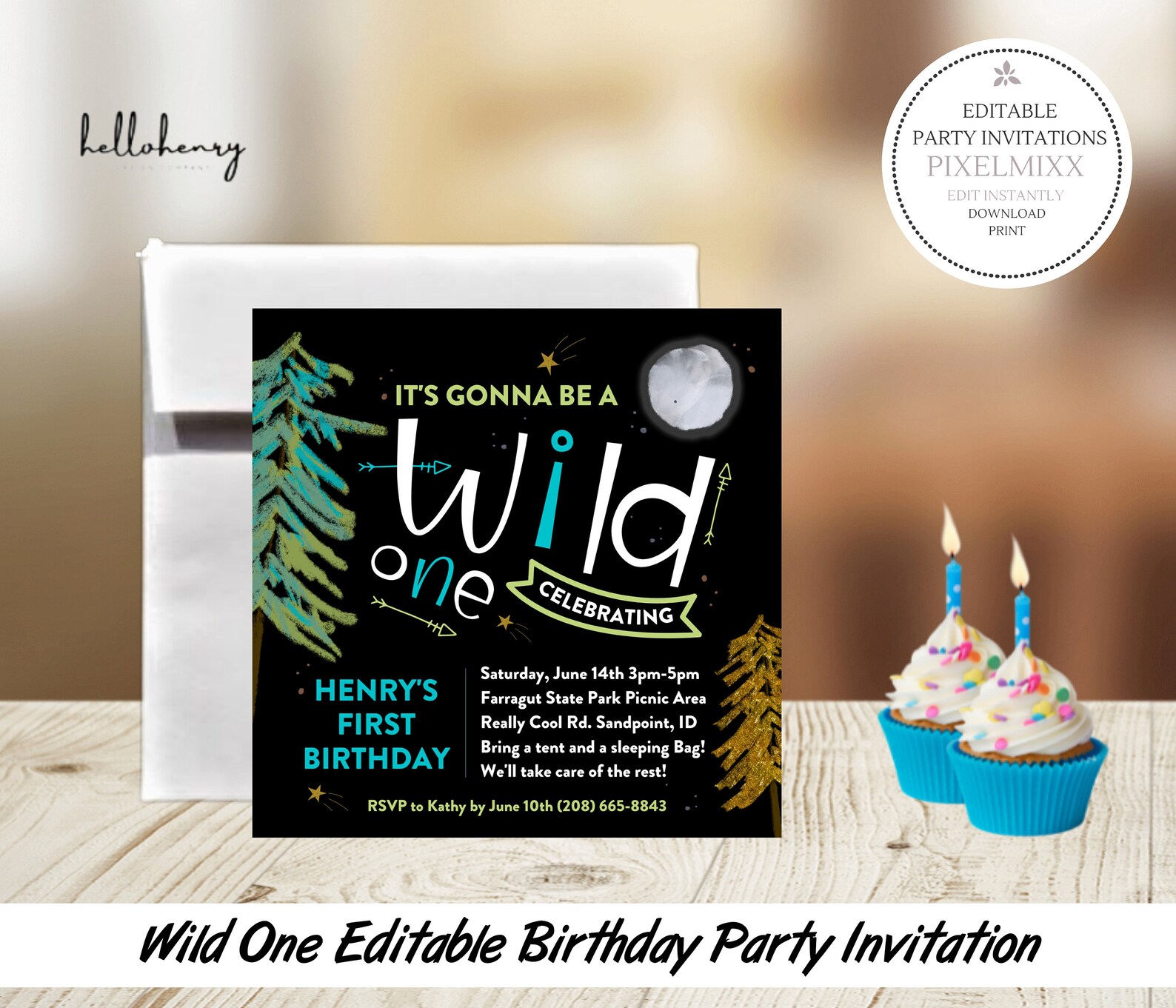 Wild-one Birthday Invitation This Edit & Print Instant - Etsy