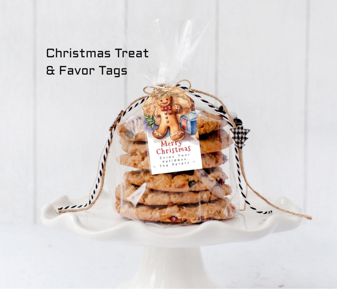Christmas Treat Tags or Gift Tags Printable Self Edit - Etsy