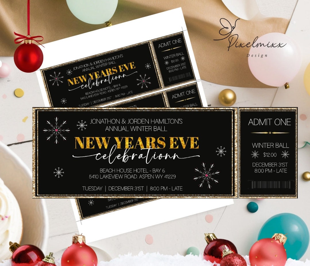 Ticket Template Event Invitation Editable Ticket Template Works for Any ...