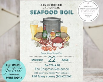 Clam Bake Flyer Template - Etsy