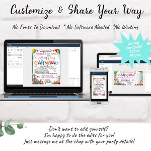 Spring Fling Carnival Flyer Template Event Flyer Great for School ...