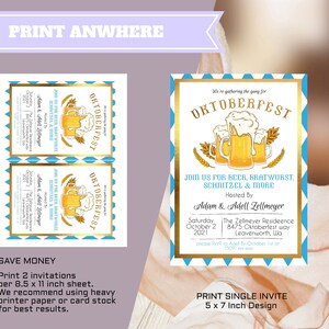 Oktoberfest Party Invitation, German Party Celebration Invite, Editable ...