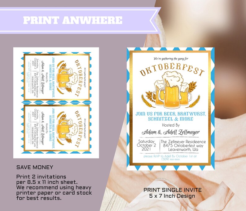 Oktoberfest Party Invitation German Party Celebration Invite - Etsy