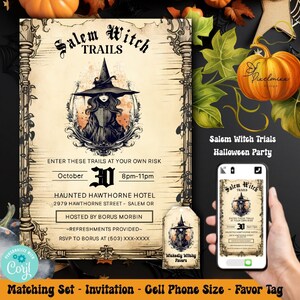 Vintage Halloween Invitation Dark Academia Halloween Party Template ...