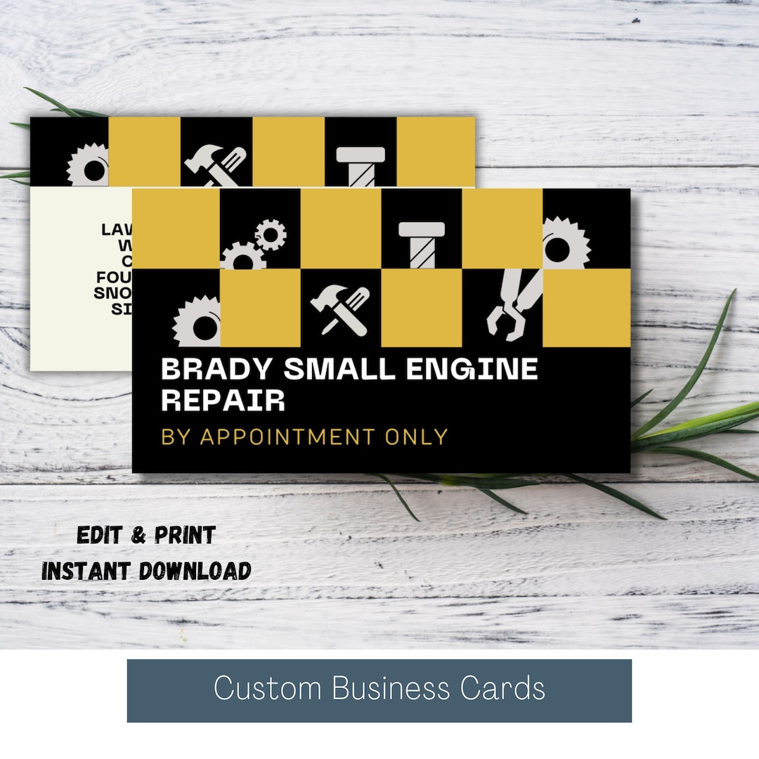 Printable Business Cards - Instantly Edit, Download and Print - Small ...