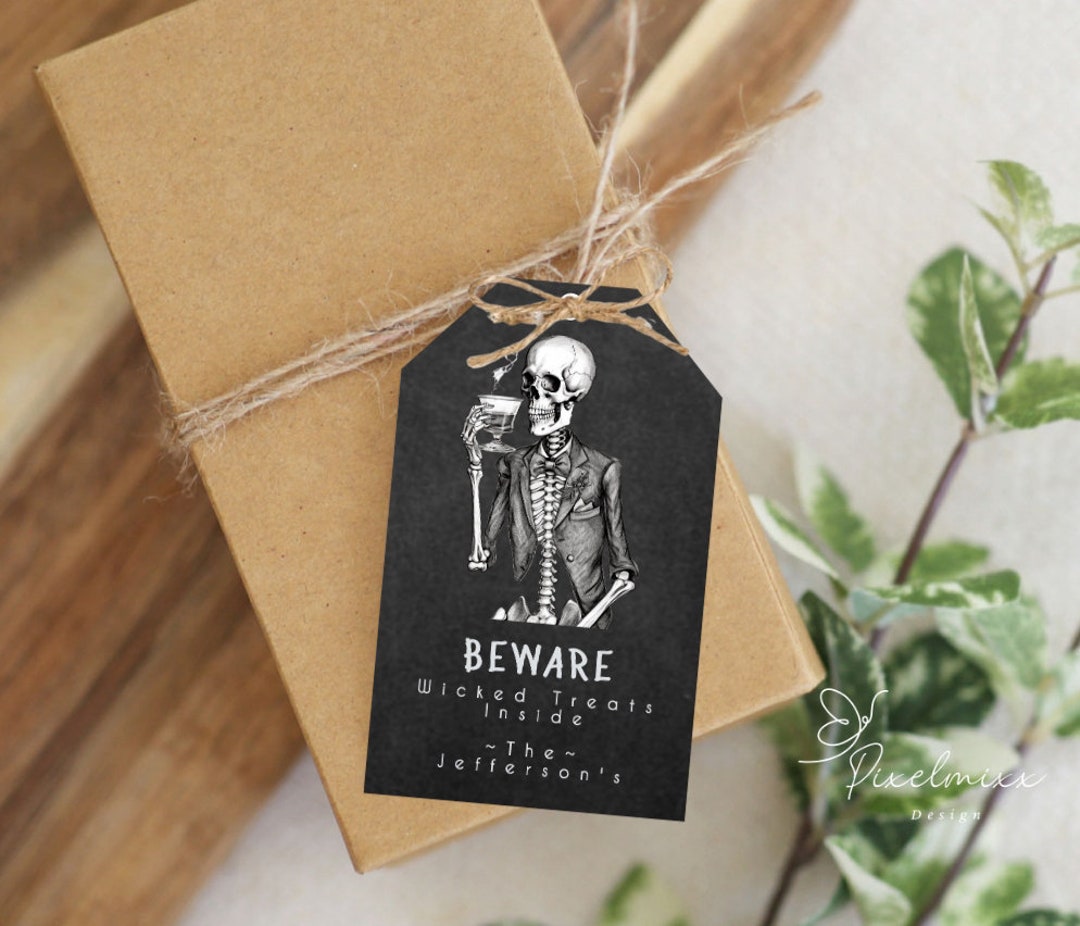 Printable Favor Tag Spooky Customized Thank You Tag Edit Print ...