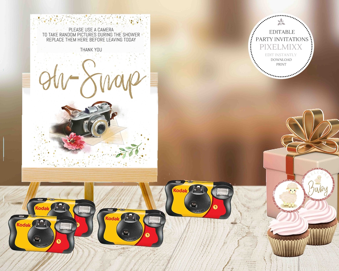 Printable Event Oh-snap Camera Sign Great for Showers - Etsy