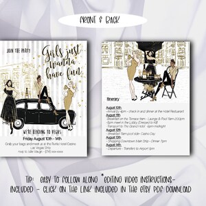 EDITABLE 'girls Weekend Retreat' - Girls Just Wanna Have Fun" Party ...