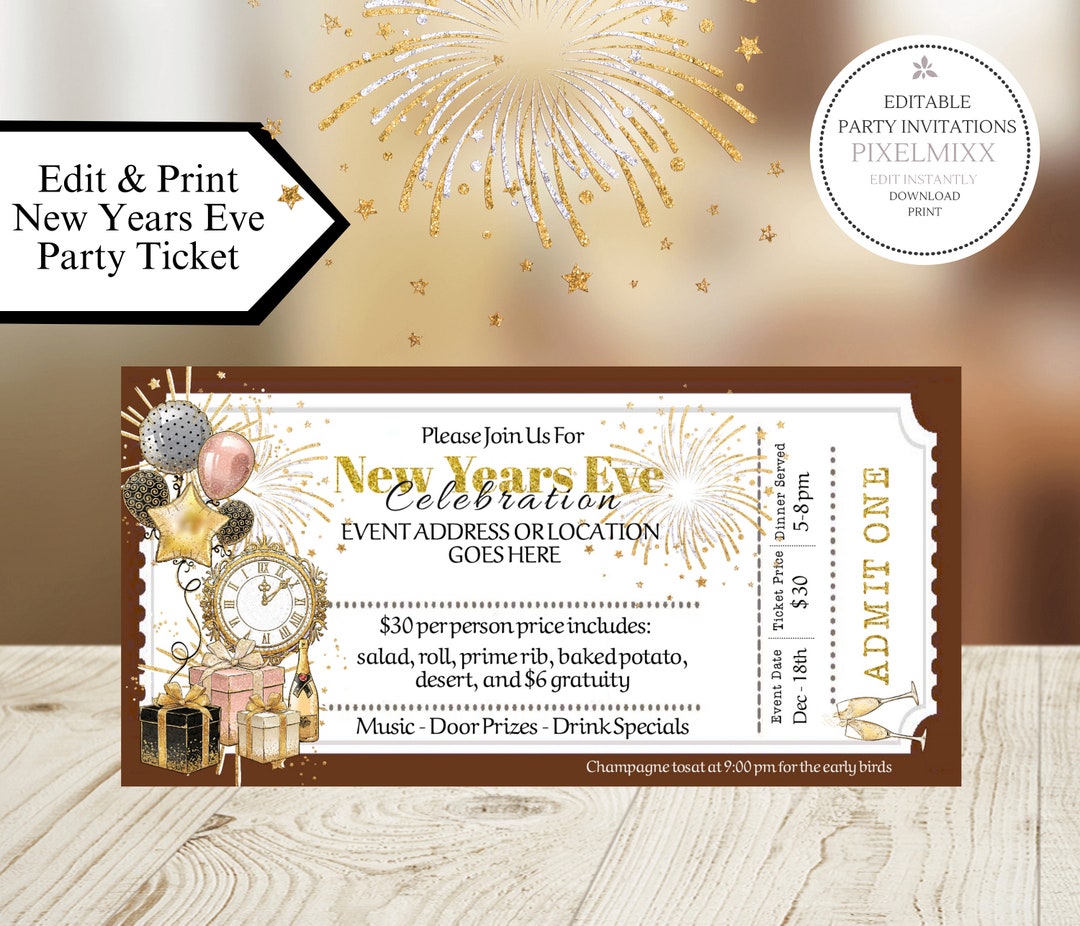 New Year's Eve Party Tickets, Company Event Tickets, Business Party ...