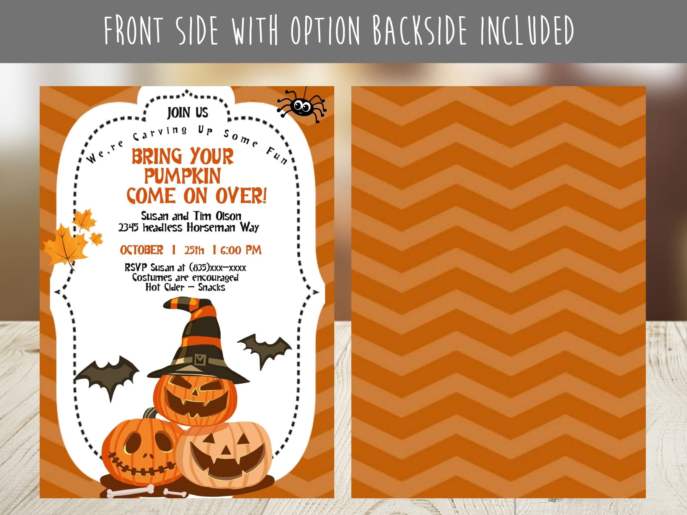 Pumpkin-carving-party Invitation Template, Halloween Party Invitation ...