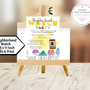 Neighborhood Watch Party Flyer, Edit This Neighborhood Watch Meeting ...