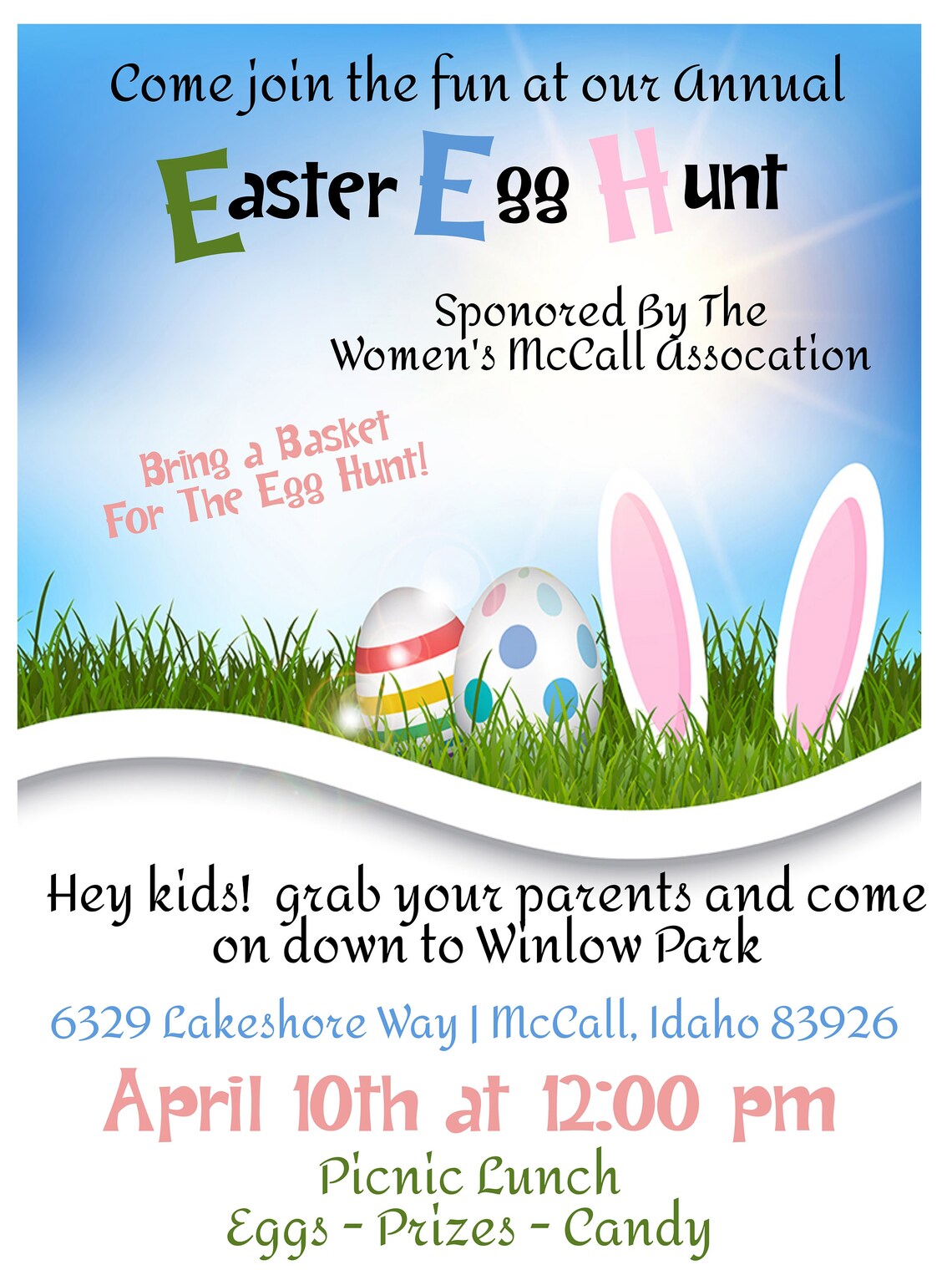 Easter Egg Hunt Poster Egg Hunt Flyer Large Event Poster - Etsy