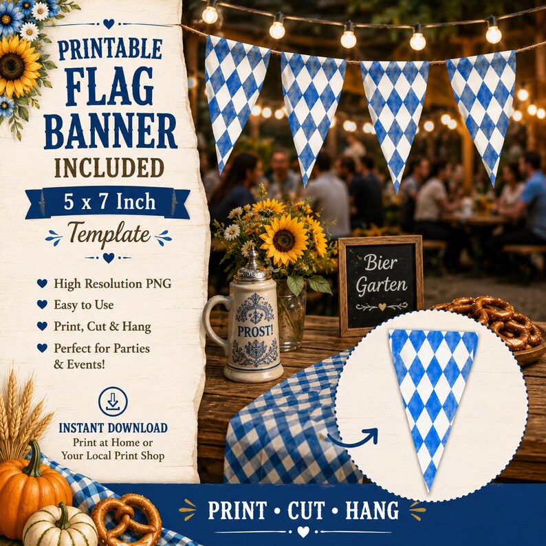 Oktoberfest Bier Garten Party Invitation German Beer Festival Fall ...
