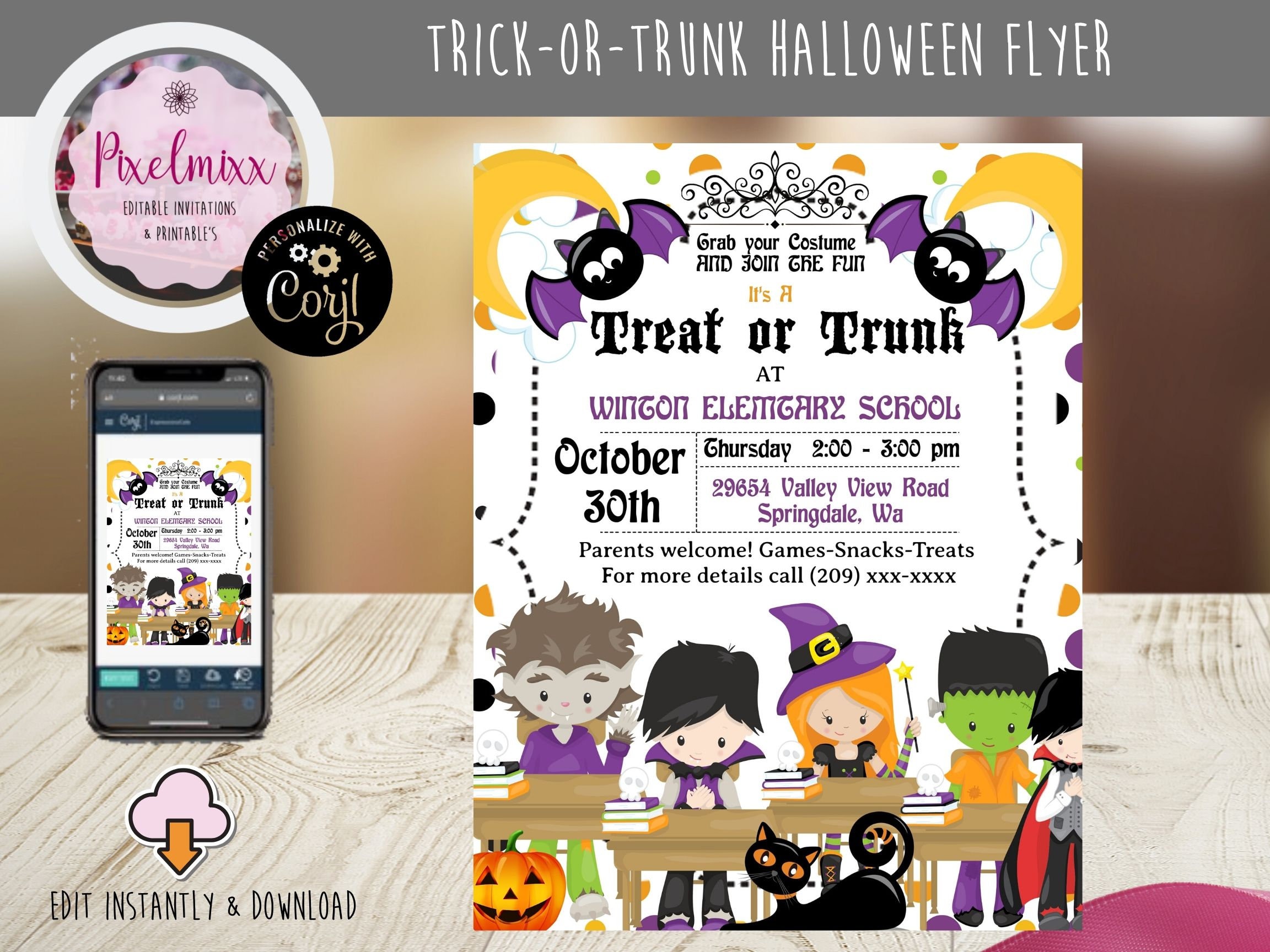Halloween Costume Contest Flyer Template