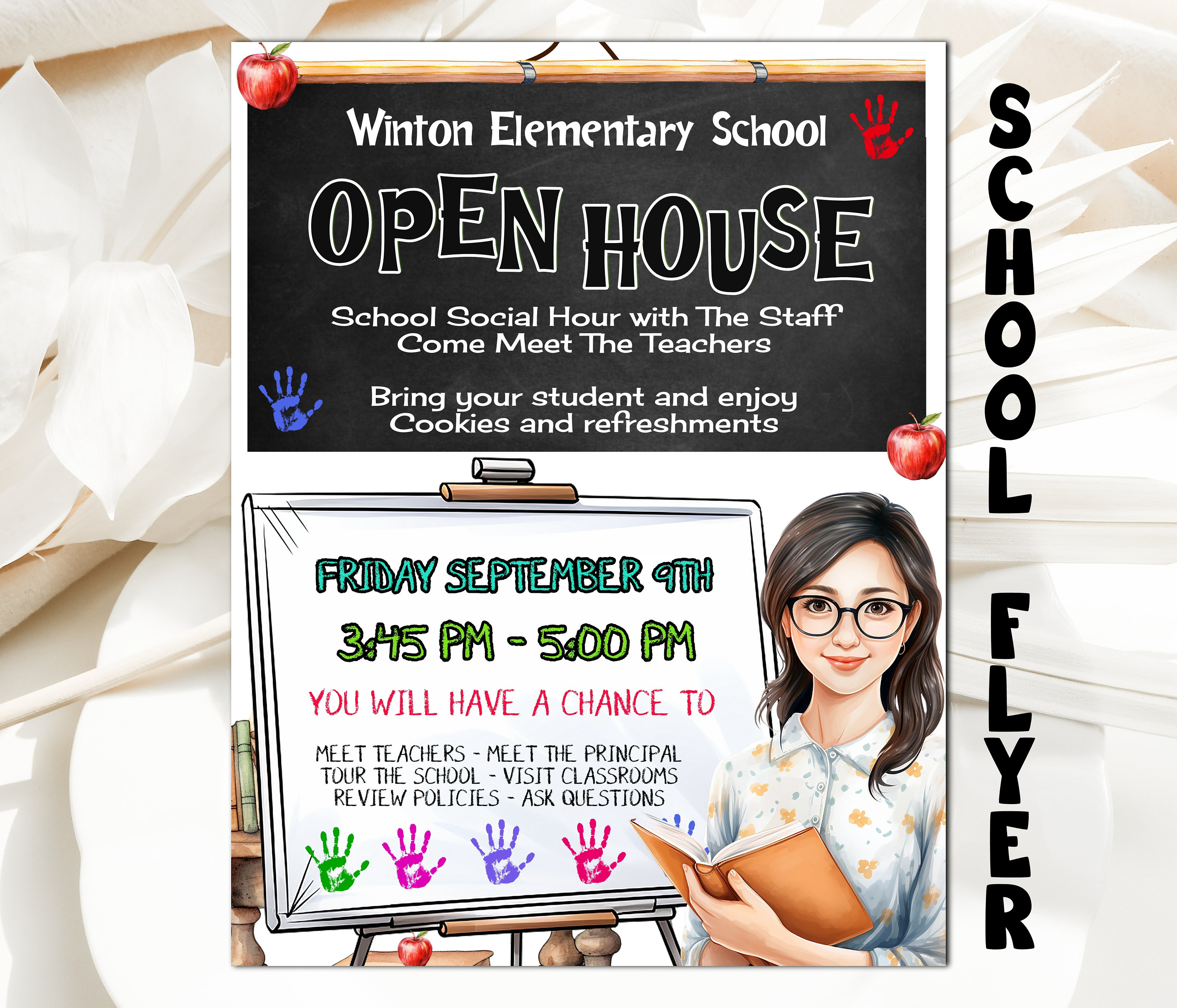 Editable School Open House Flyer Template (digital Download) - Etsy