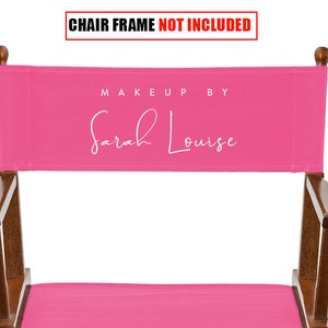 Personalized Pink Director Chair Covers Set for Makeup Artist and ...
