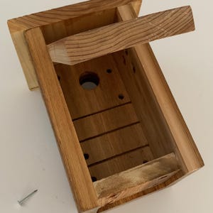 Handmade Ultra Modern Artistic Birdhouse, Minimalist Wood Bird Nesting ...
