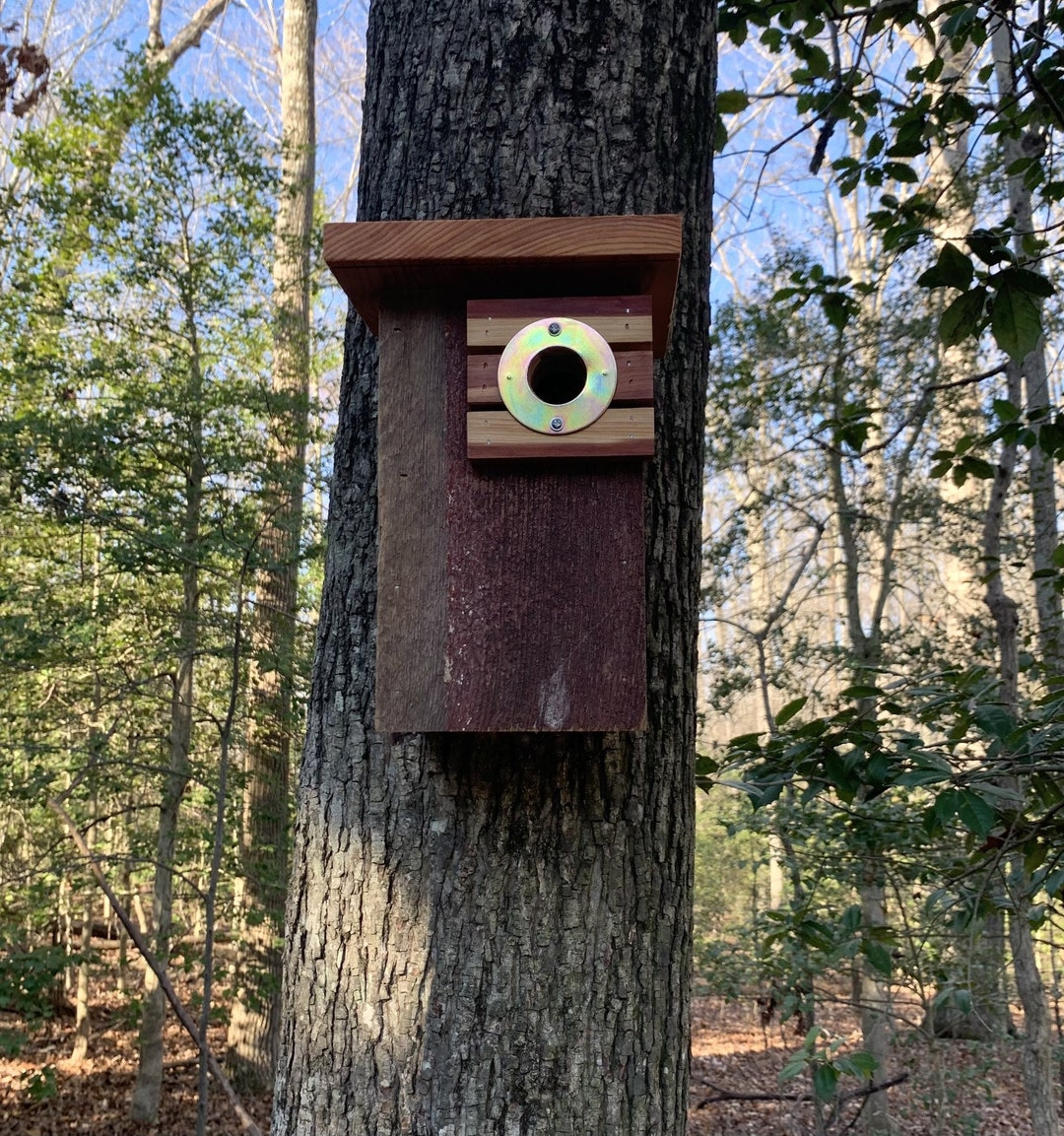 Rustic Modern Handmade Wooden Birdhouse, Cedar and Reclaimed Barn Wood ...