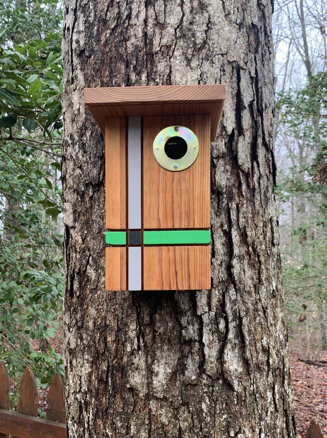 Handmade Rustic Modern Artistic Birdhouse, Minimalist Cedar Bird ...