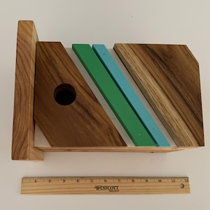 Handmade Ultra Modern Artistic Birdhouse, Minimalist Wood Bird Nesting ...