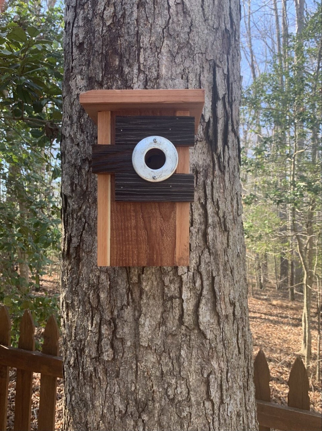 Handmade Rustic Modern Artistic Birdhouse, Cedar and Reclaimed Barn ...