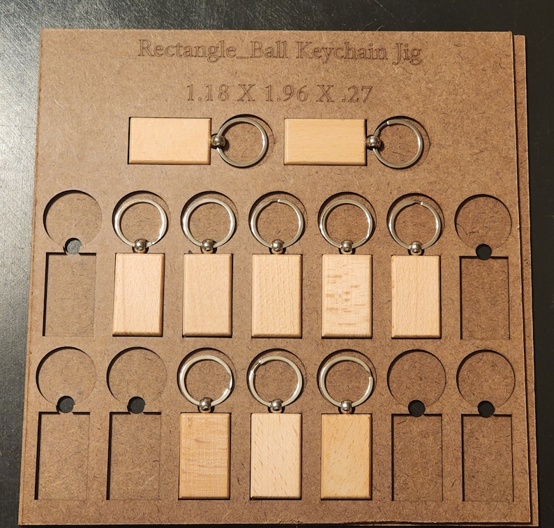 Rectangle Ball Keychain Jig Lightburn SVG Cut File - Etsy
