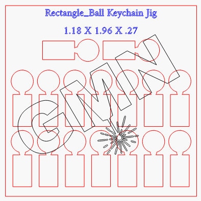 Rectangle Ball Keychain Jig Lightburn SVG Cut File - Etsy