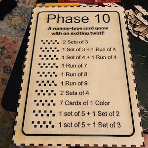 SVG ONLY Phase Ten Box Game SVG - Etsy