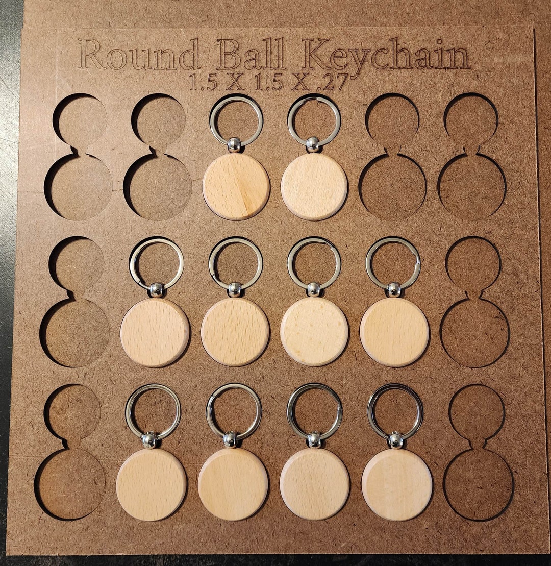 Round Ball Keychain Jig Lightburn SVG - Etsy