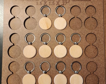 Square Ball Keychain Jig Lightburn SVG Cut File - Etsy