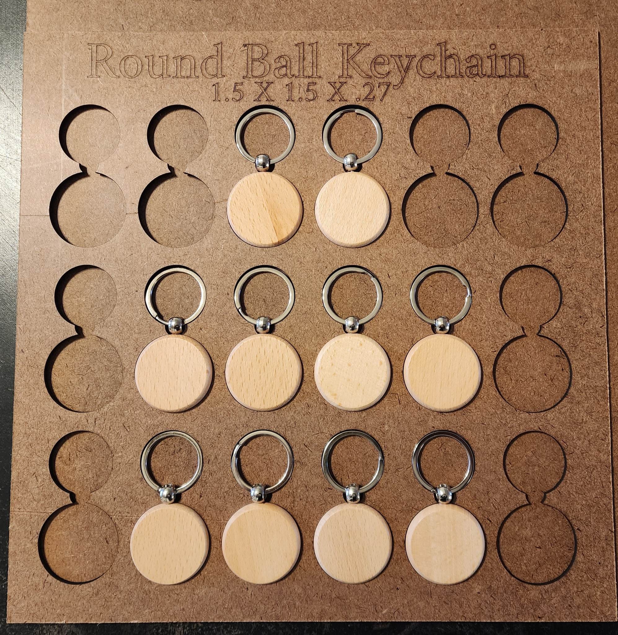 Round Ball Keychain Jig Lightburn SVG - Etsy