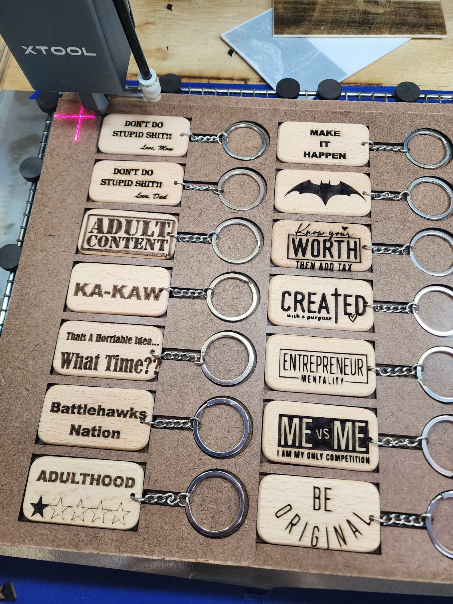 Rectangle Keychain Jig Lightburn SVG - Etsy