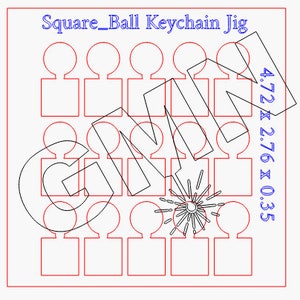 Square Ball Keychain Jig Lightburn SVG Cut File - Etsy
