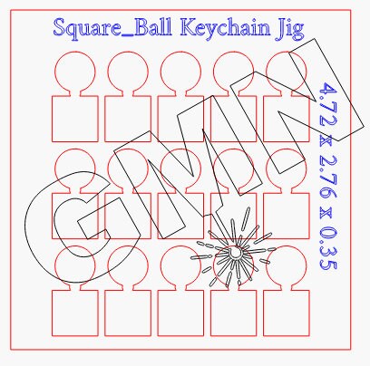 Square Ball Keychain Jig Lightburn SVG Cut File - Etsy