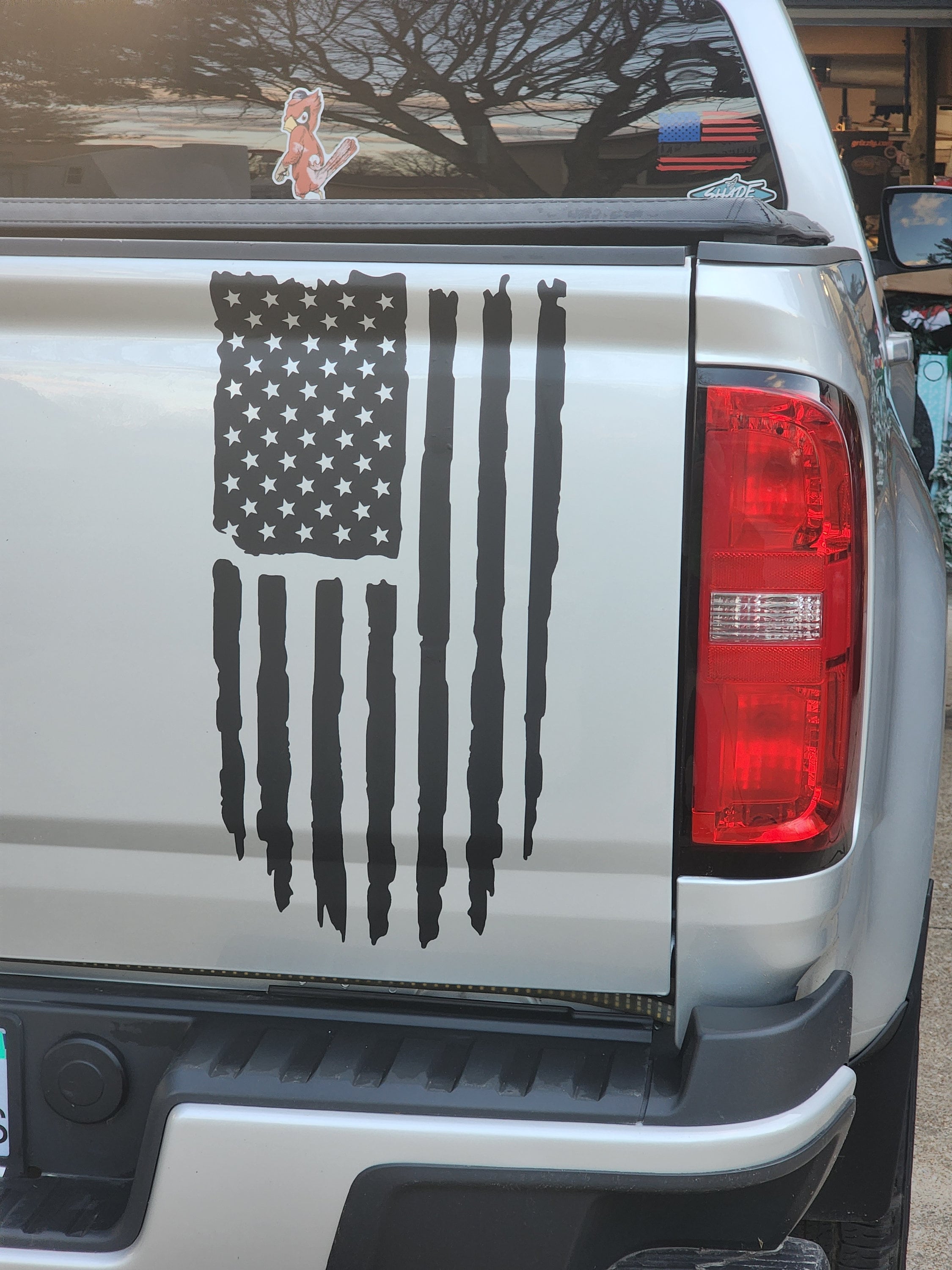 Rustic American Flag Auto Decal - Etsy
