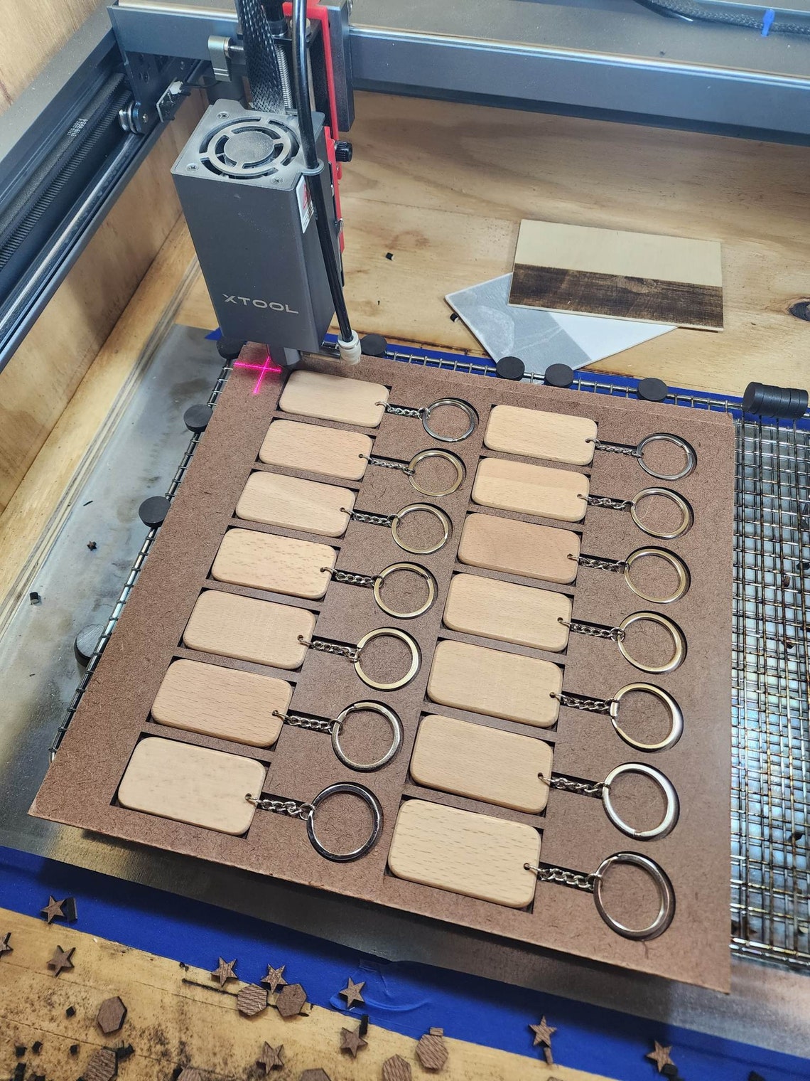 Rectangle Keychain Jig Lightburn SVG - Etsy