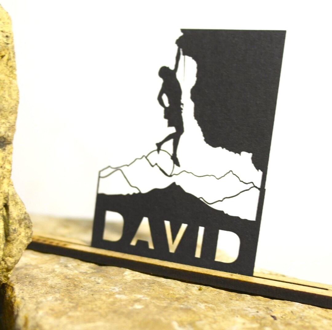 Personalized Climber Silhouette | Gift for Climbers & Mountaineers ...
