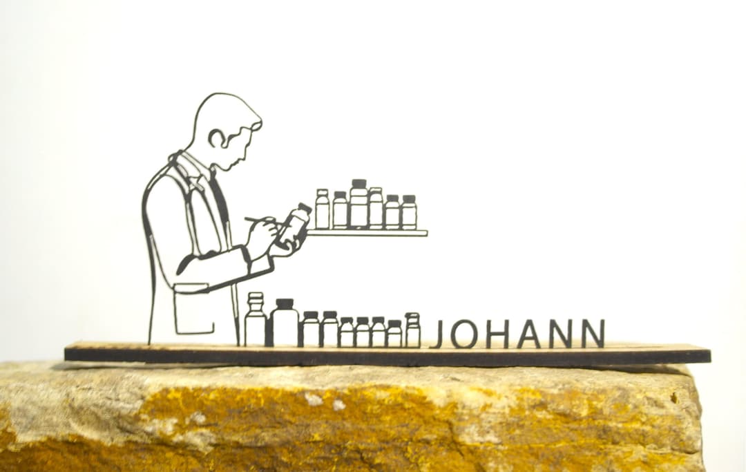 Personalized Pharmacist Silhouette – Gift With Name | Pharmacy ...