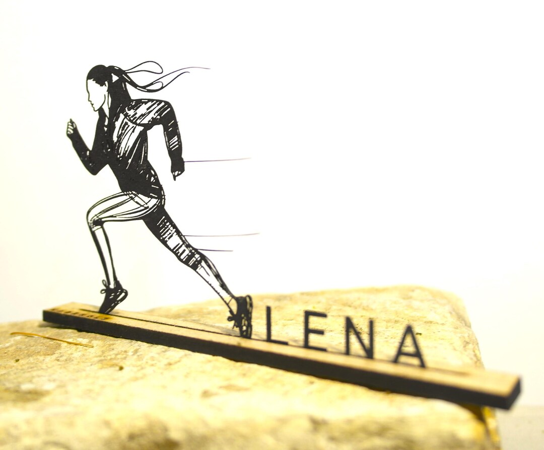 Dynamic Runner Silhouette | Gift for Cross-country Runners & Joggers ...
