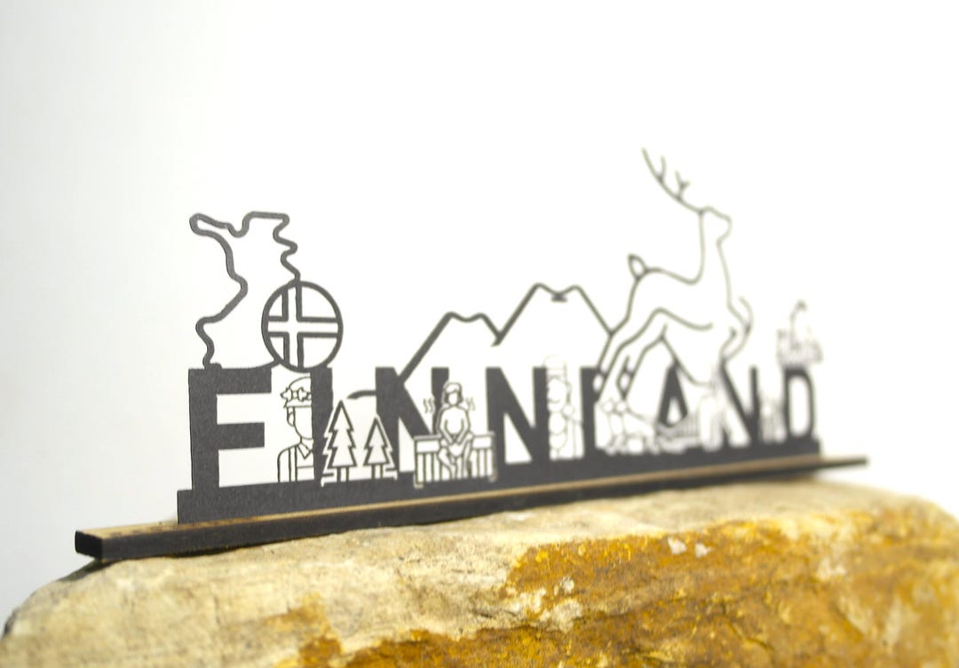 Finland Silhouette Decoration | Finland Outline Figurine | Gift Idea ...