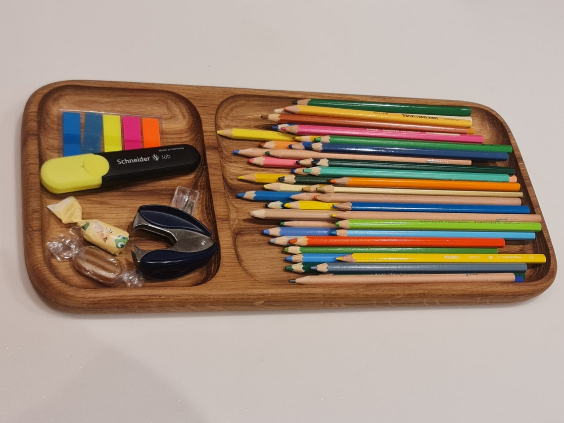 Rectangular Shape Solid Oak Wood Tray . - Etsy