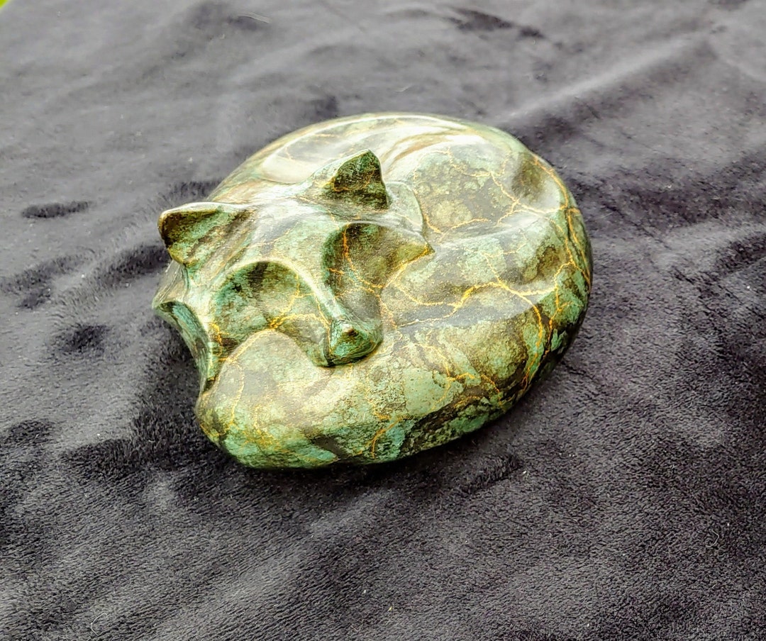 Fox (green & Gold Patina) - Original Cast Bronze Sculpture - Unique Art ...