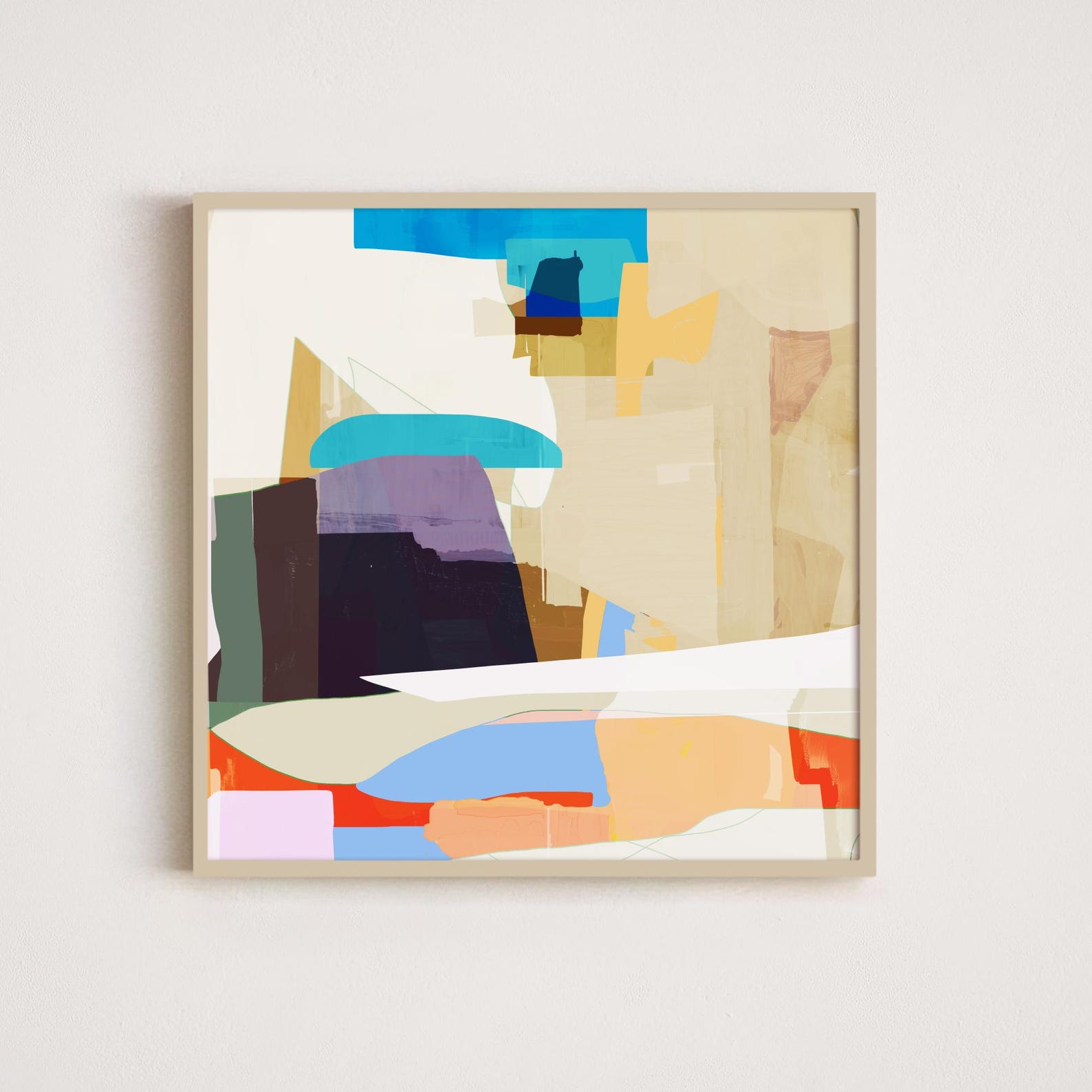 Square Abstract Printable Art, Digital Download, Abstract Digital Print ...