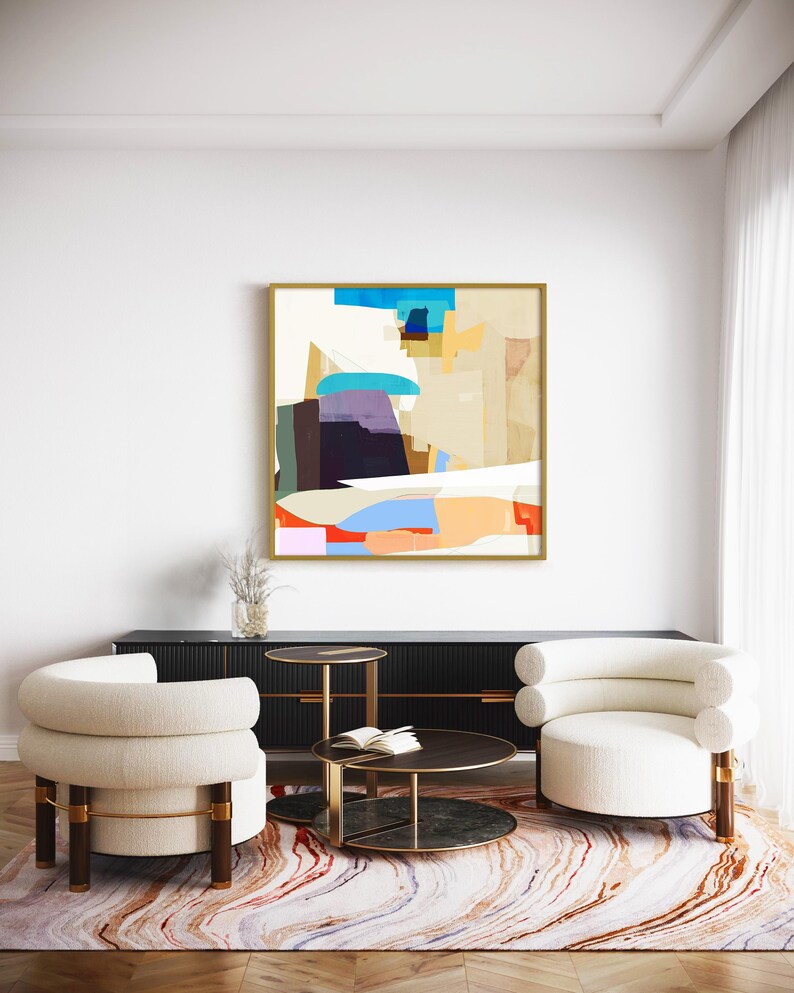 Square Abstract Printable Art, Digital Download, Abstract Digital Print ...