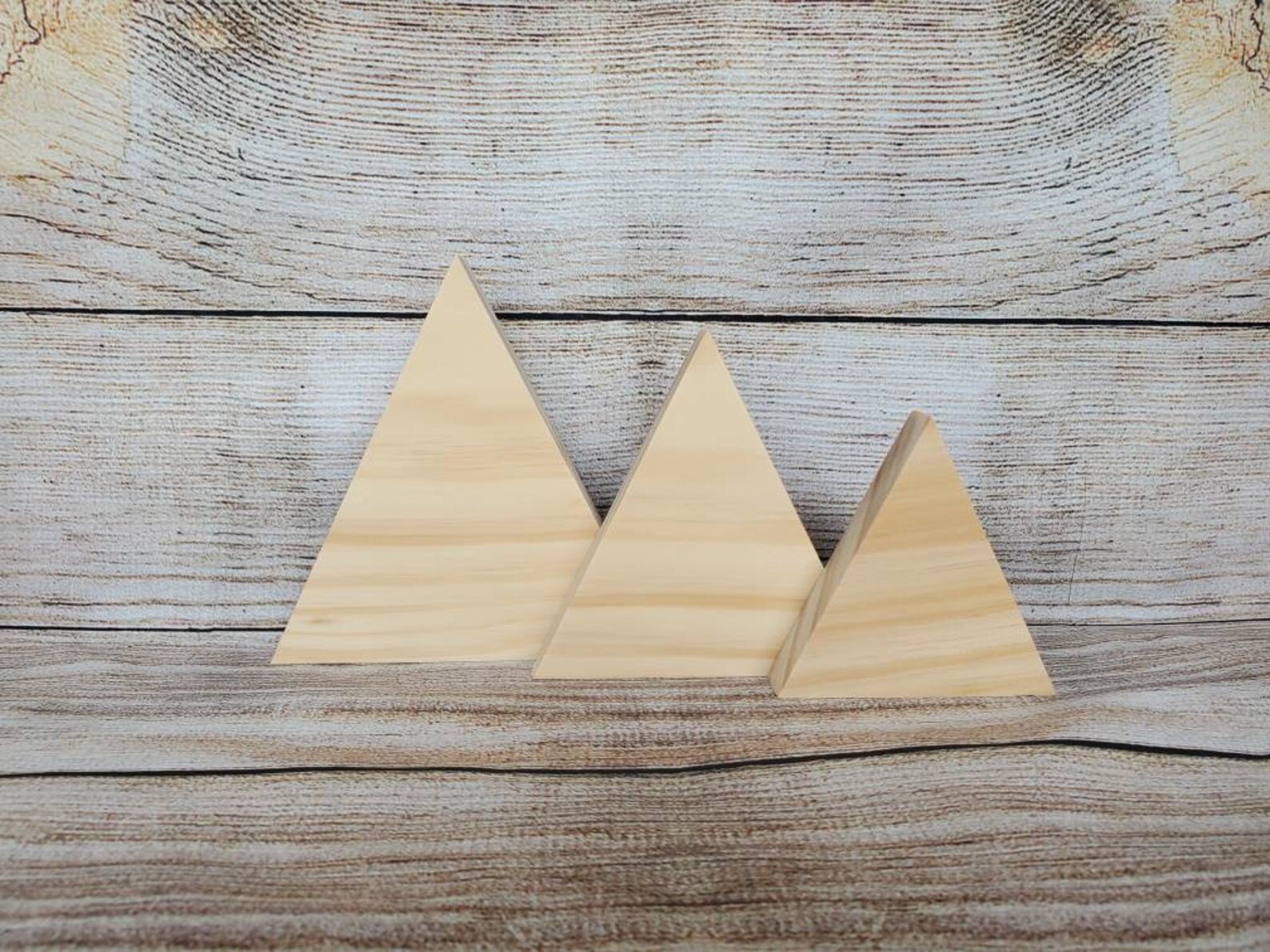 Unfinished Wooden Mountains Wood Triangles Wooden Mountains | Etsy