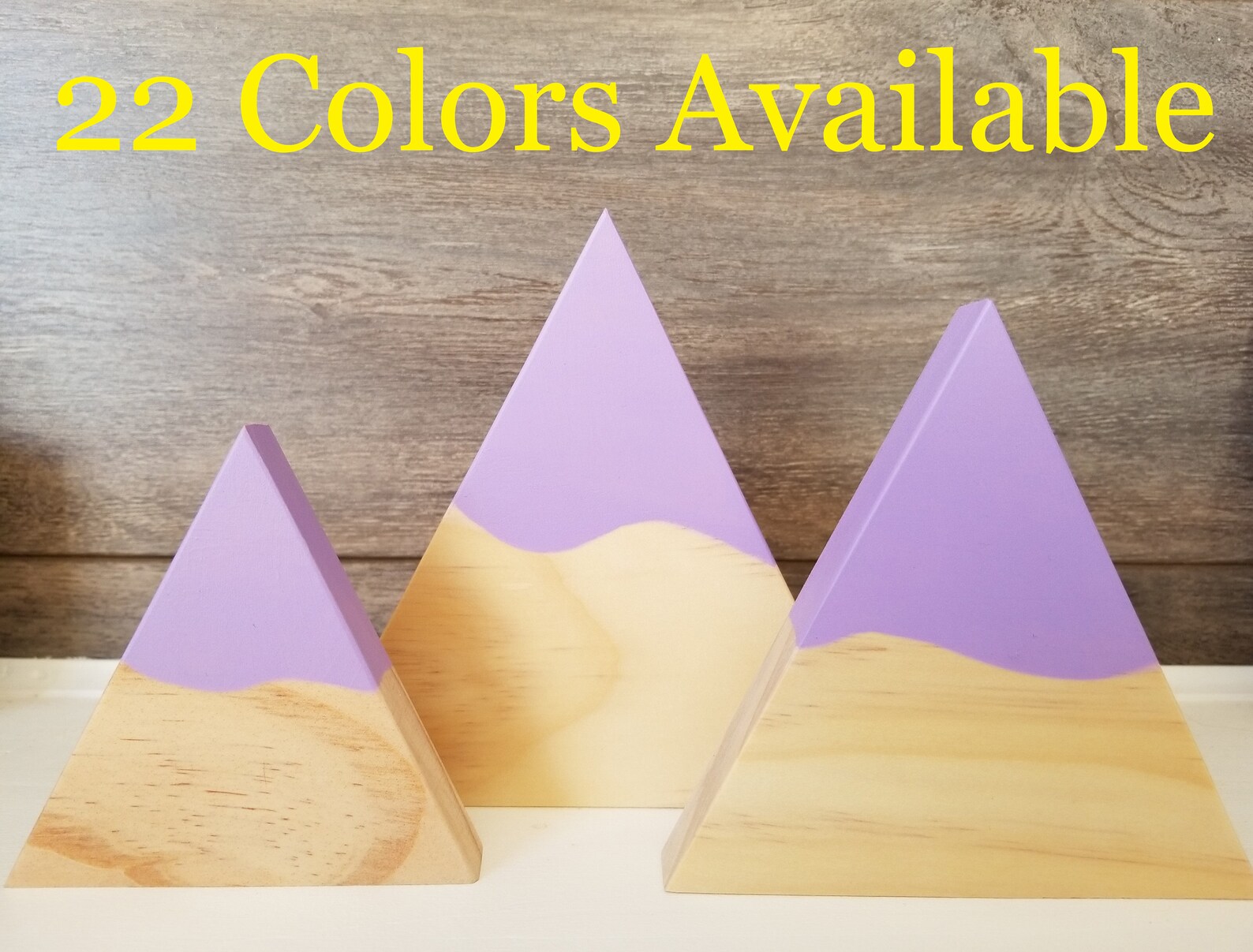 Custom Wooden Mountains Wooden Mountains Painted Mountains | Etsy