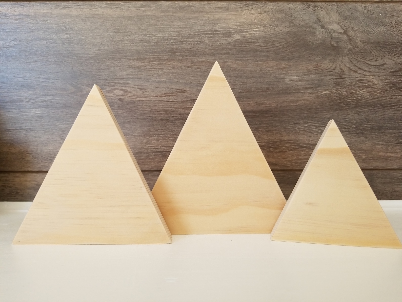 Unfinished Wooden Mountains Wood Triangles Wooden Mountains | Etsy